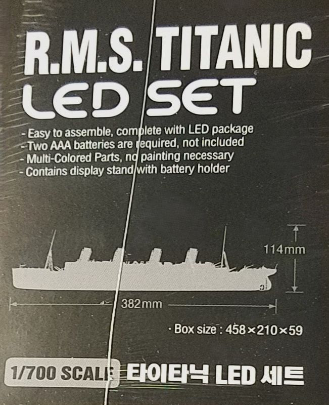 Titanic 1/700 Scale Model Kit MCP with LED Lights – Shop The Ship